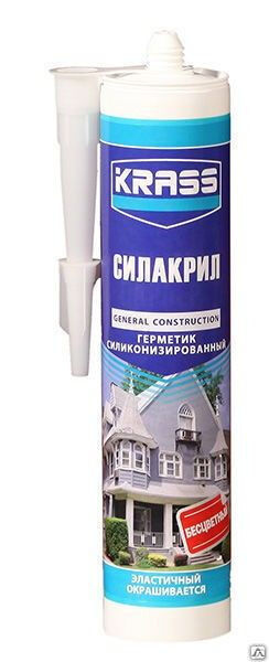 Герметик силиконизированный Krass белый 300мл купить - SD Market