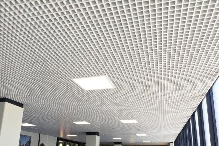 Подвесной потолок Грильято 50х50х30 мм белый матовый цена в ...